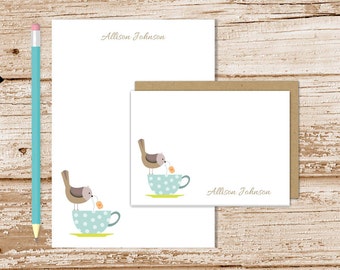 Teacup Note Cards Stationery Set of 10 Cards With Matching - Etsy