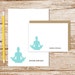 Personalized Yoga Stationery Set . Yoga Meditation Notepad Note Card ...