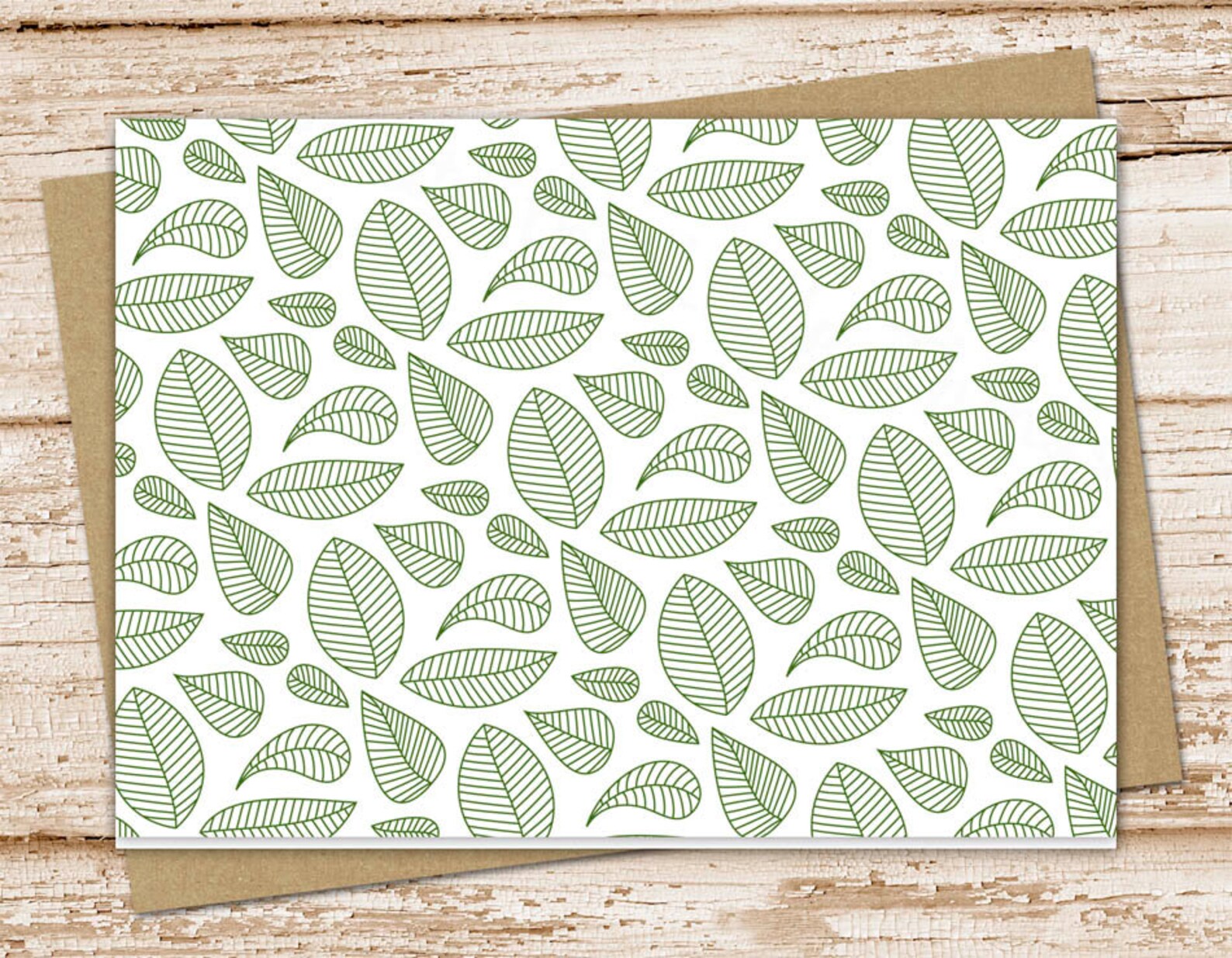 Green Leaves Note Card Set . Leaf Notecards . Nature Outdoors - Etsy