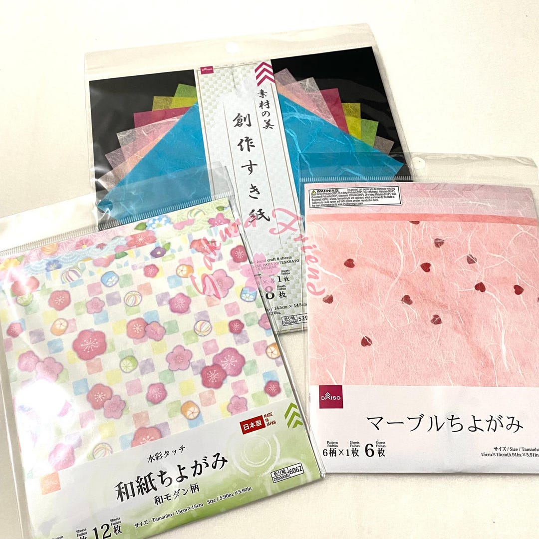 Origami Paper Pack – 3 Designs / 26 Sheets | Japanese Washi Style ...