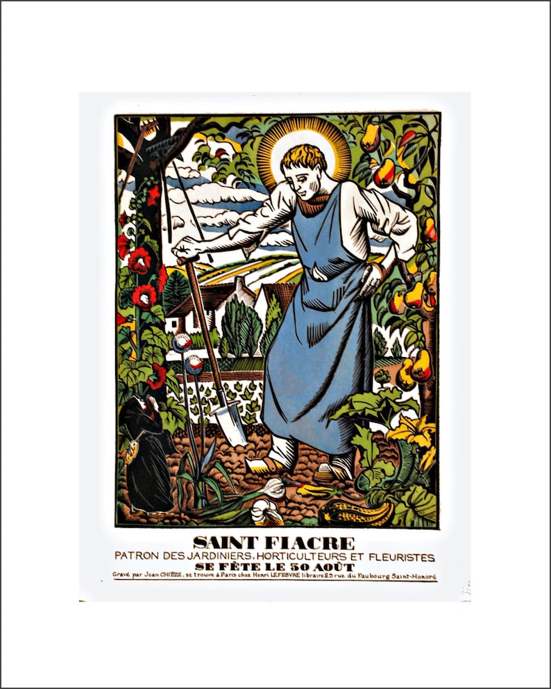Gardening Saint Fiacre Patron Saint of Gardeners - Etsy