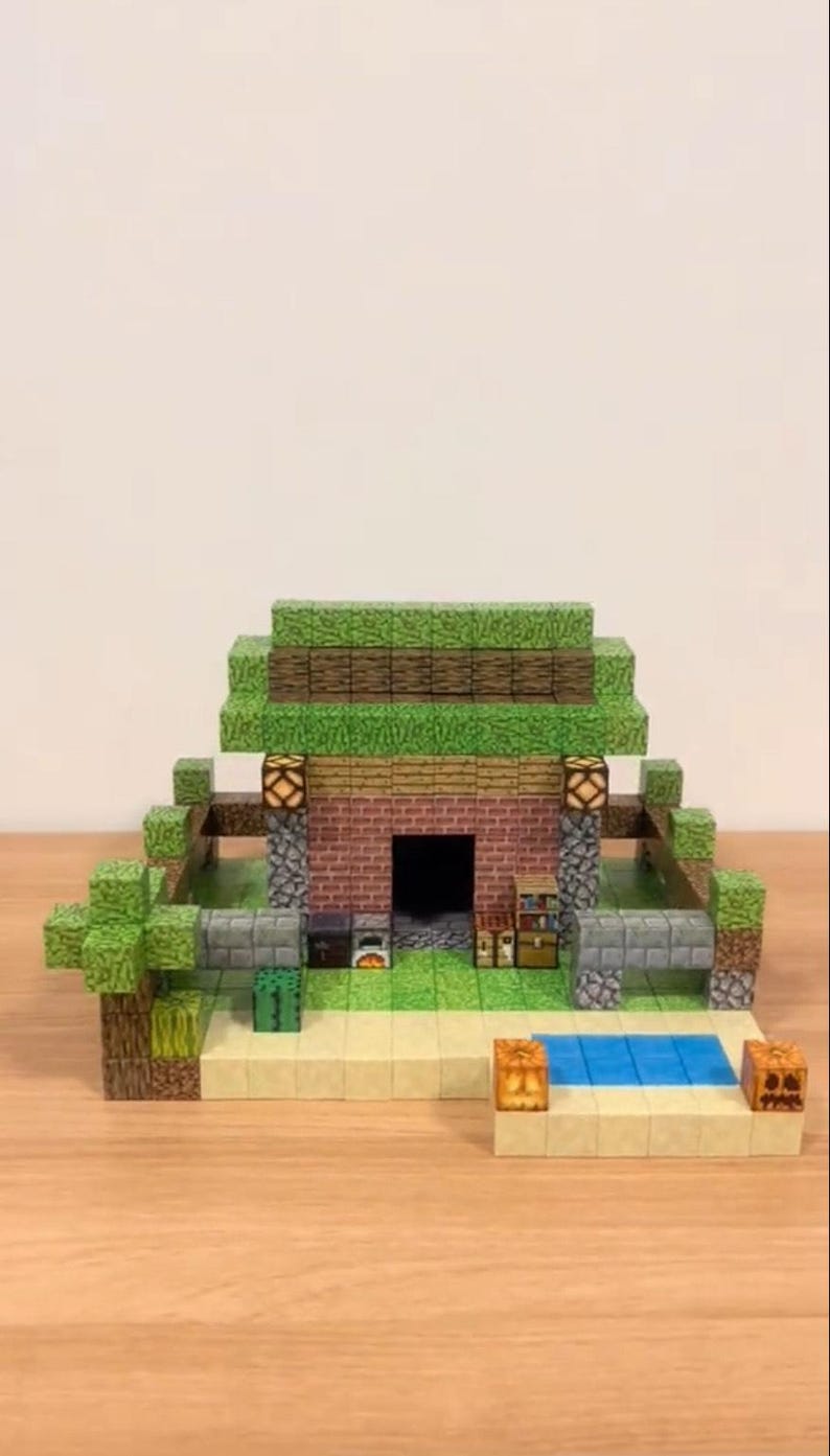 Minecraft Magnetic House Building Blocks - Creative Magnetic ...
