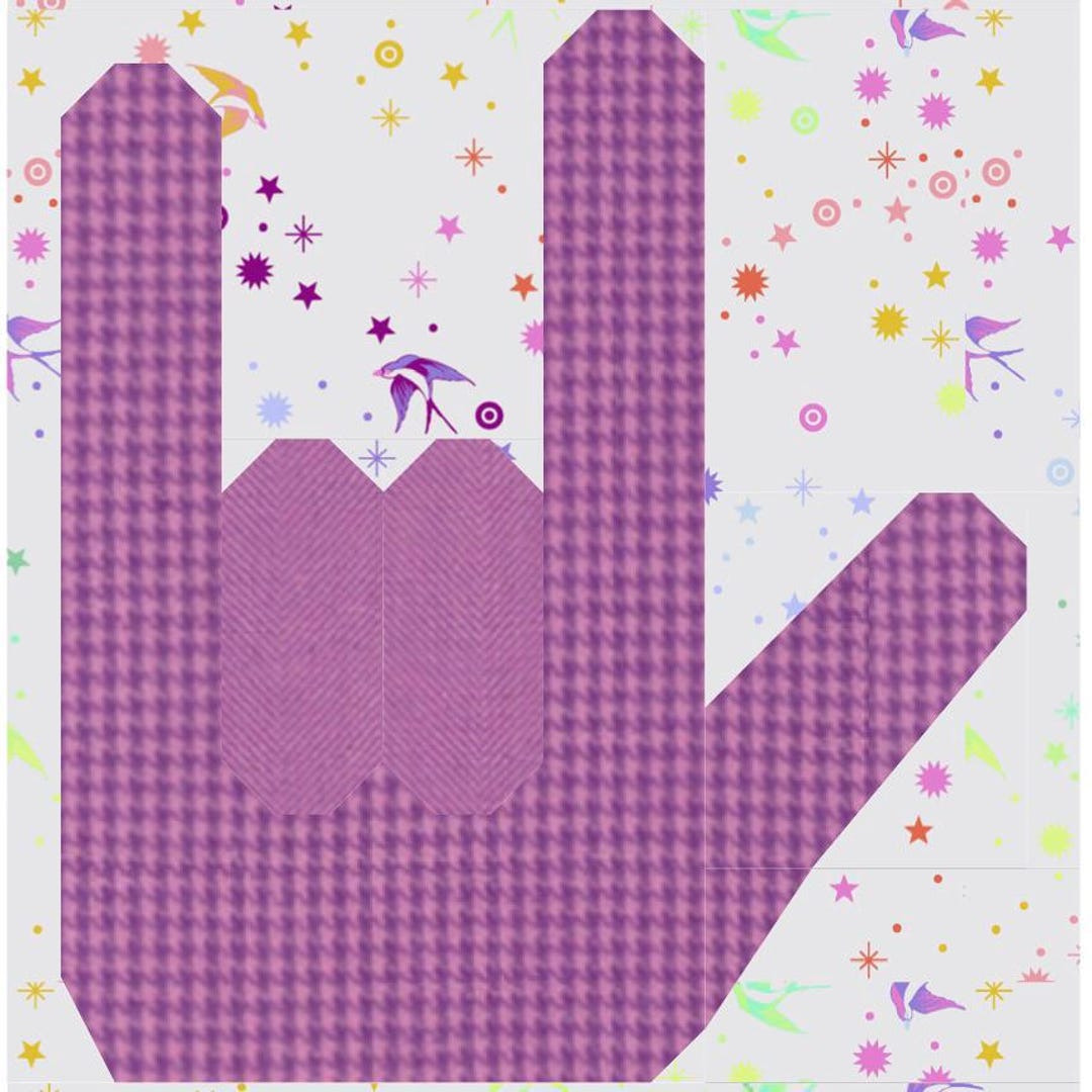 I Love You Block PDF Pattern - Etsy