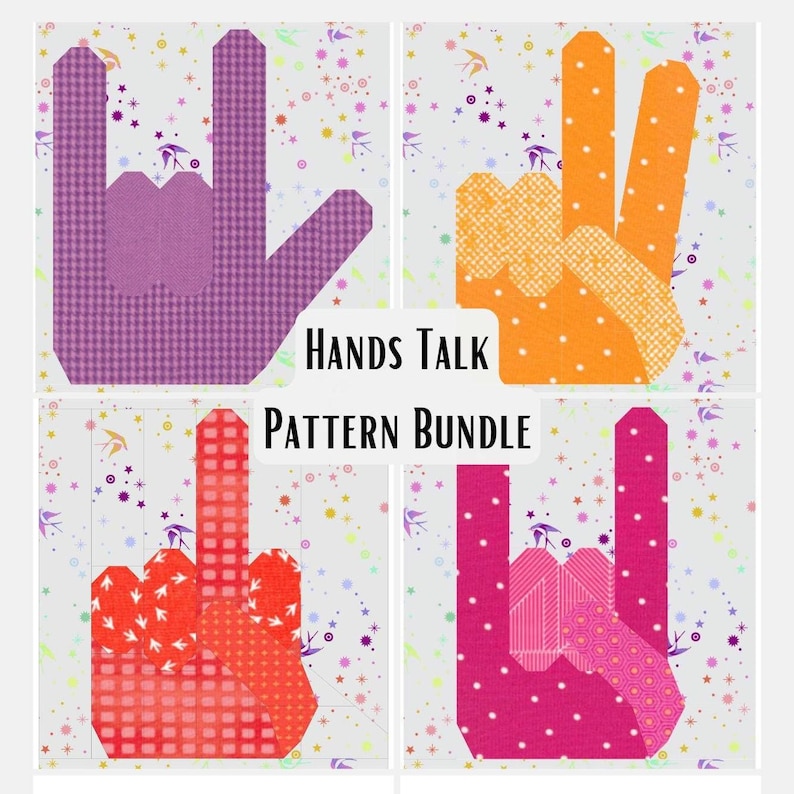 Hands Talk Pattern Bundle Digital Downloads - Etsy