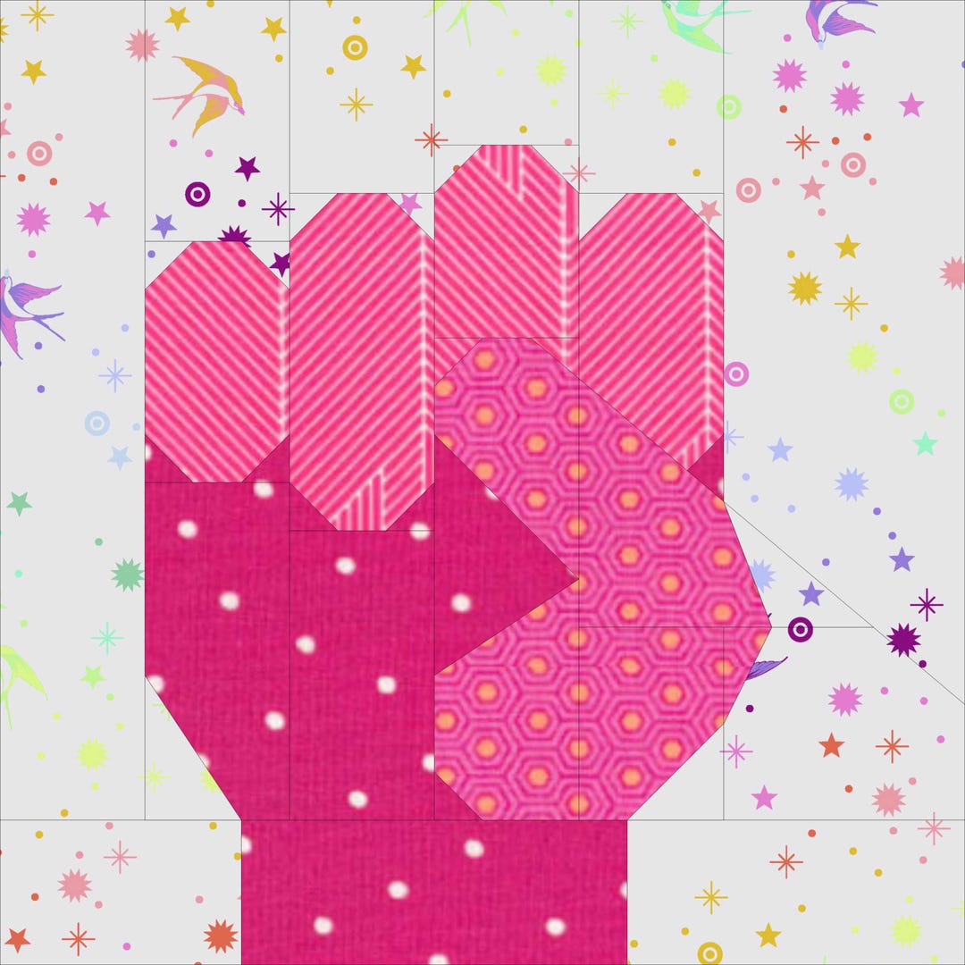 The Rage Quilt Block Digital PDF Pattern - Etsy
