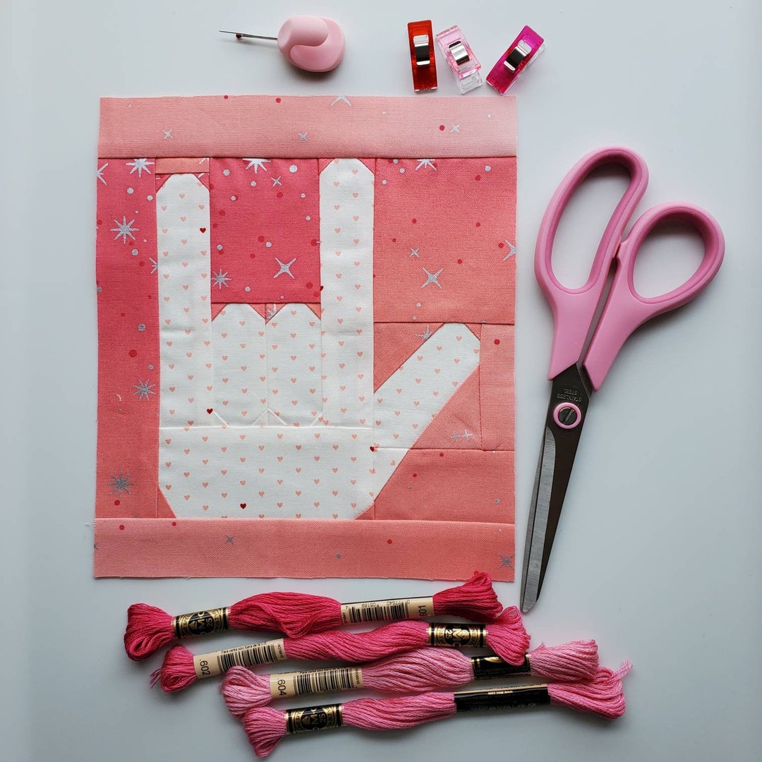 I Love You Block PDF Pattern - Etsy