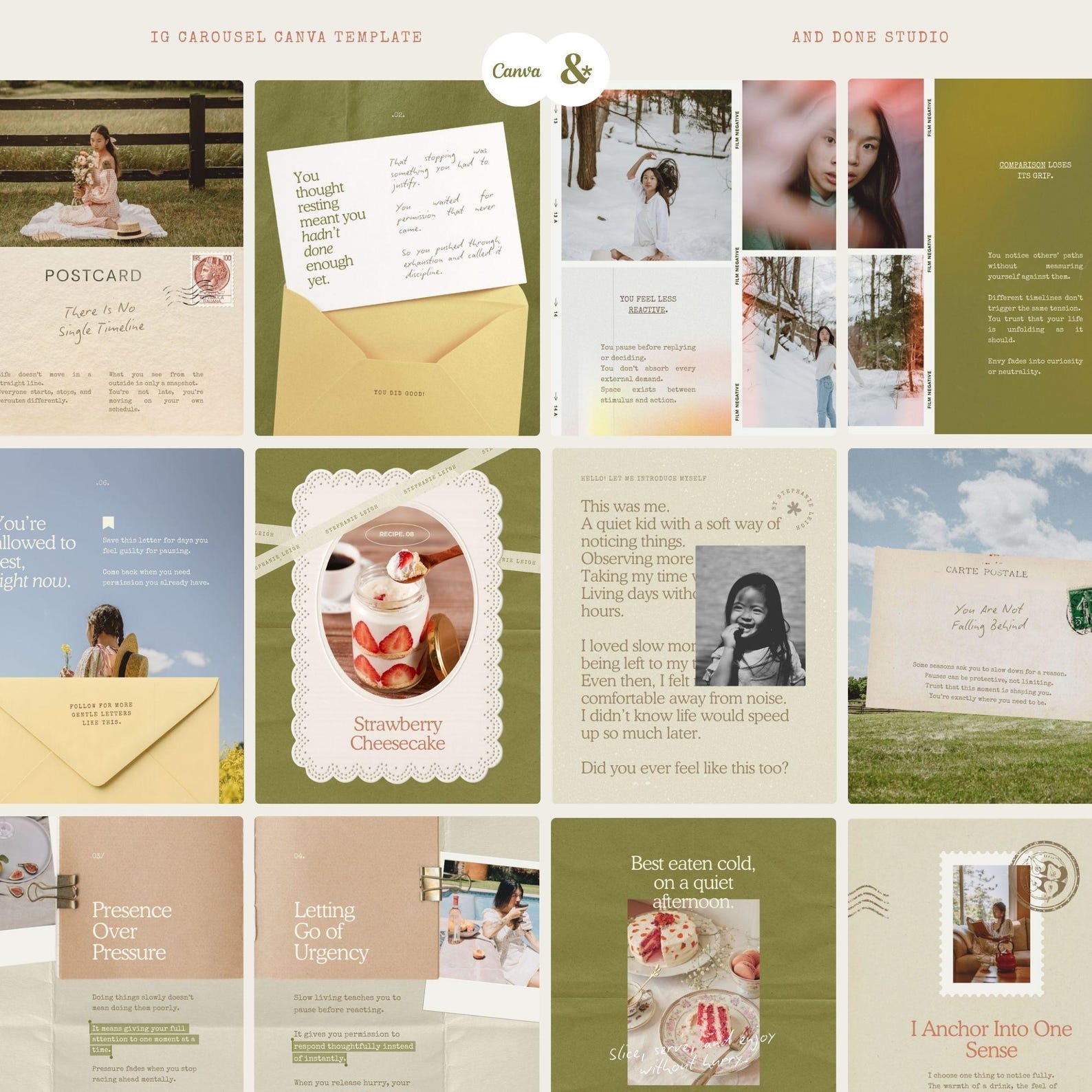 Storytelling Instagram Carousel Template for Lifestyle Content Creator ...