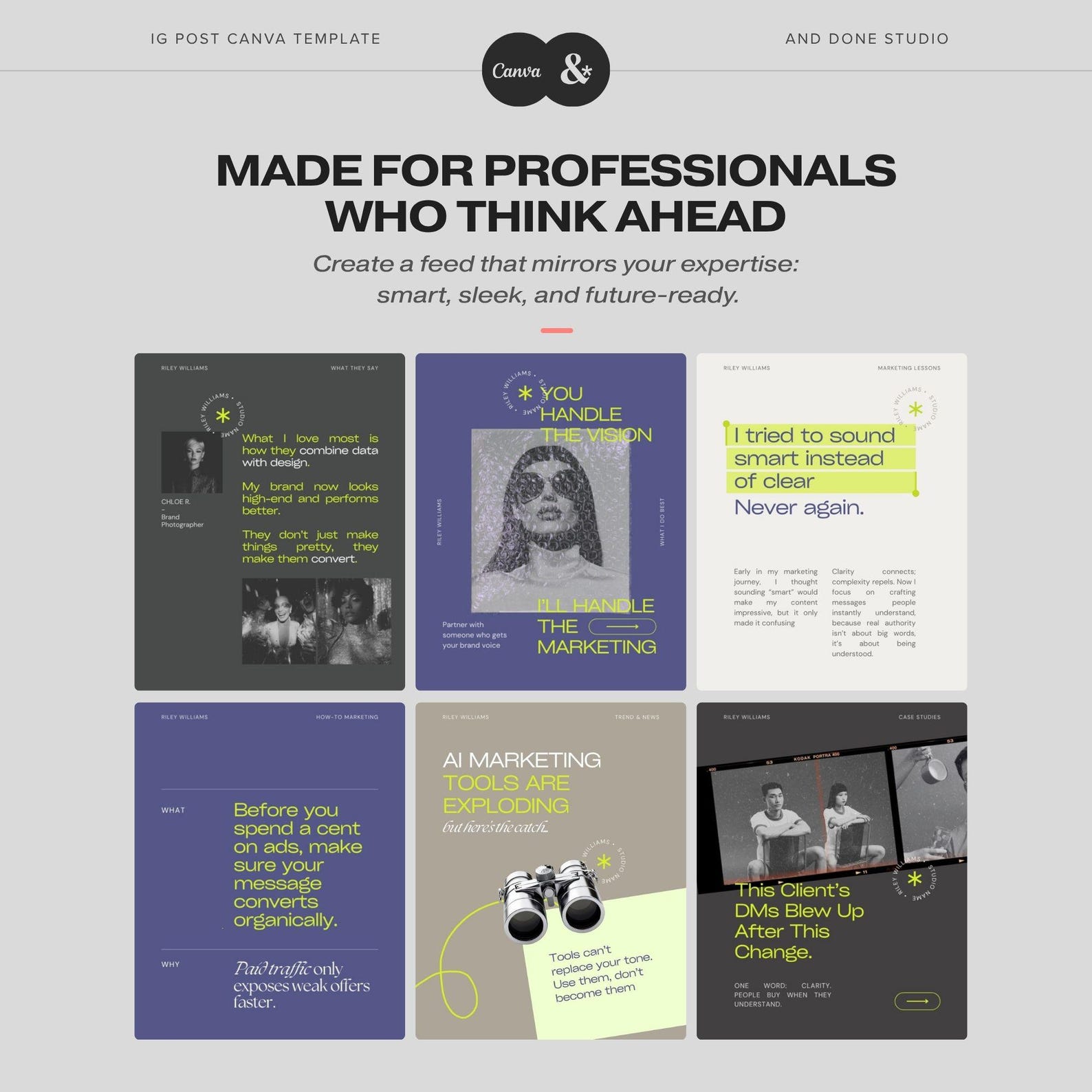 Digital Marketer Instagram Post Template for Marketing Agency, Social ...