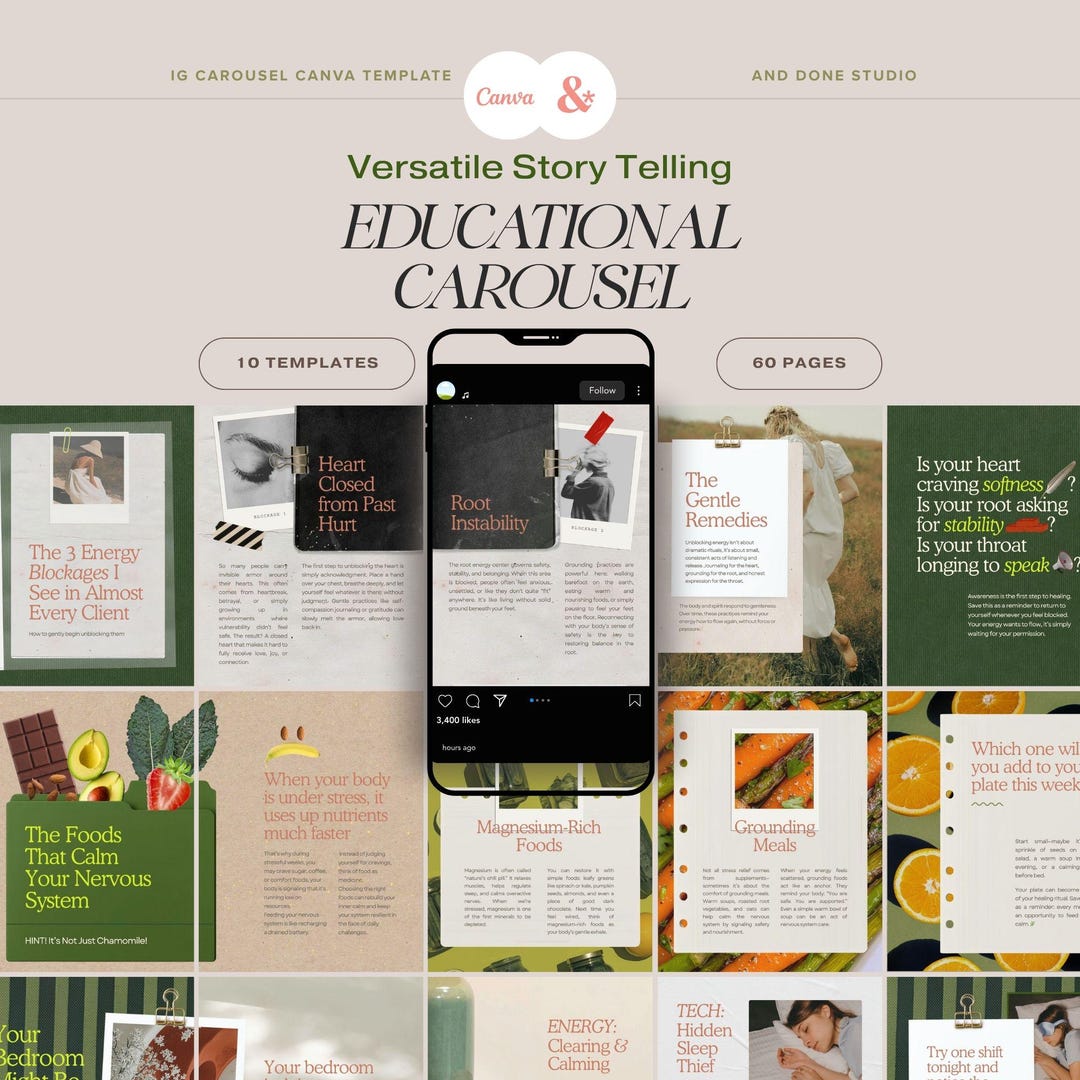 Educational Carousel Template for Coaches & Expert, Informative ...