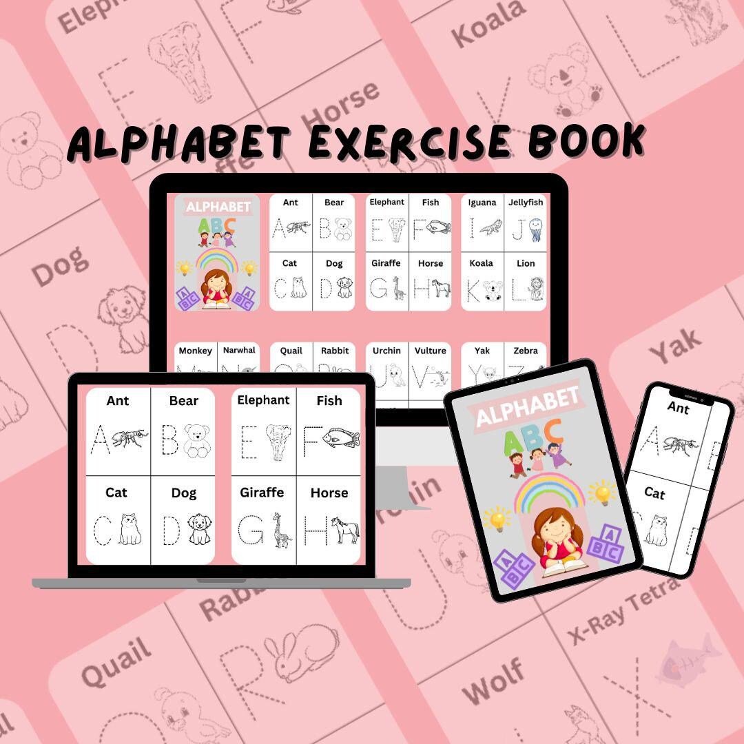 Alphabet Exercise Book - Etsy