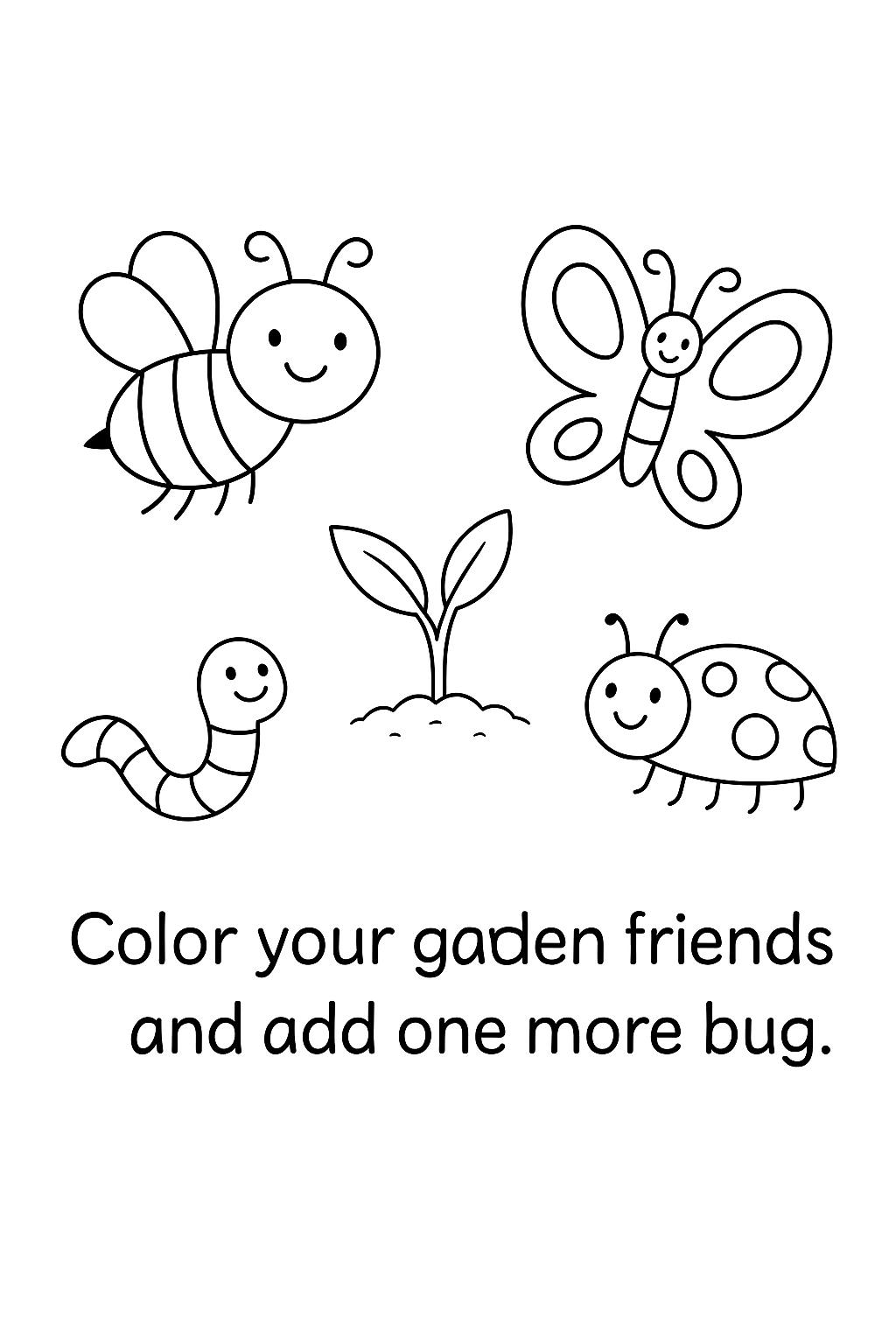 Kids Garden Coloring Book Printable Gardening Activities for Children ...