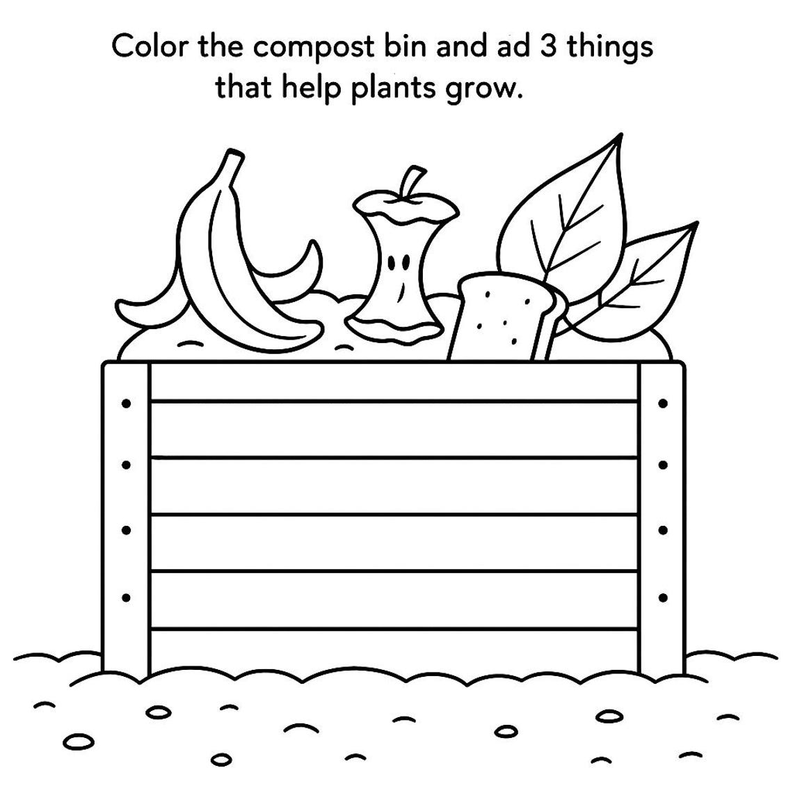 Kids Garden Coloring Book Printable Gardening Activities for Children ...