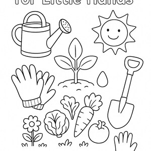Kids Garden Coloring Book Printable Gardening Activities for Children ...