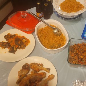 Nigerian Jollof Rice and Assorted Meats (family Size) - Etsy UK