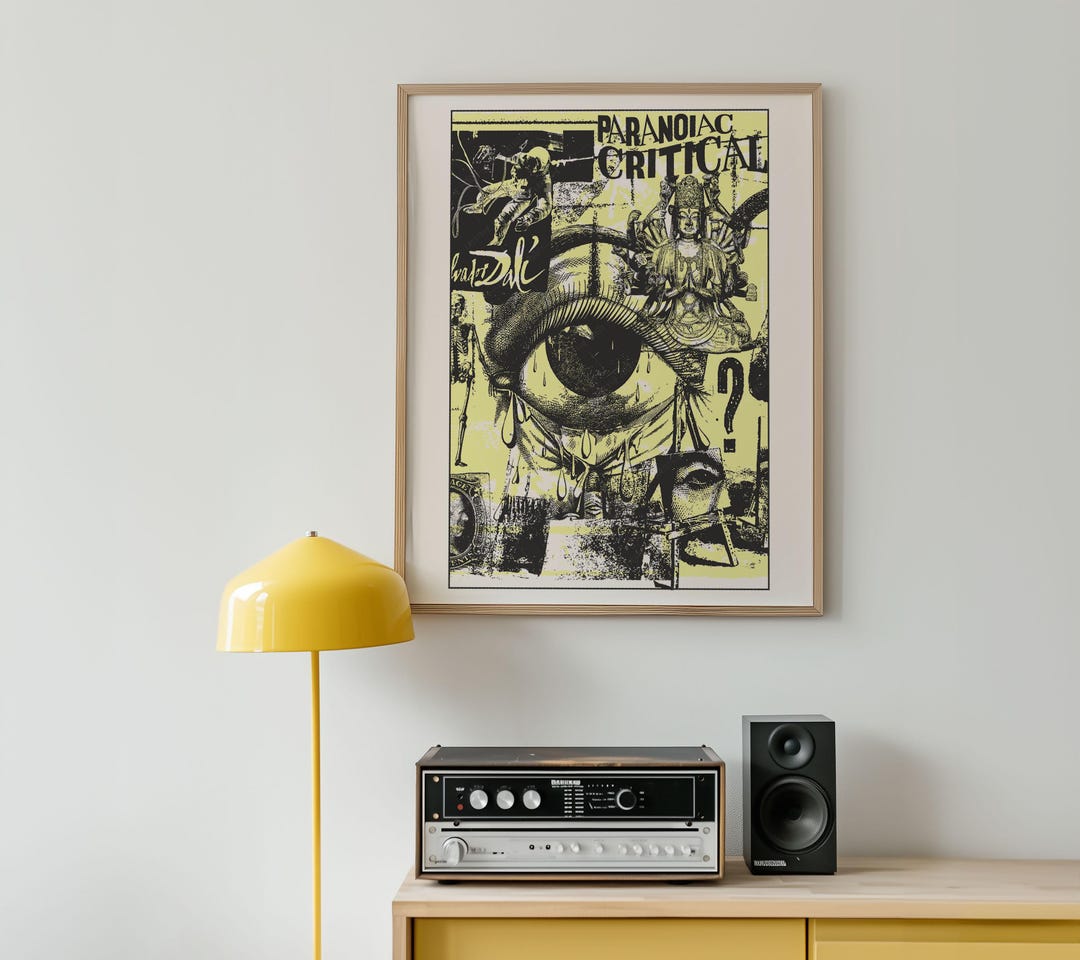 Dali Inspired Surrealist Poster: Vintage Paranoiac Critical Art Print ...