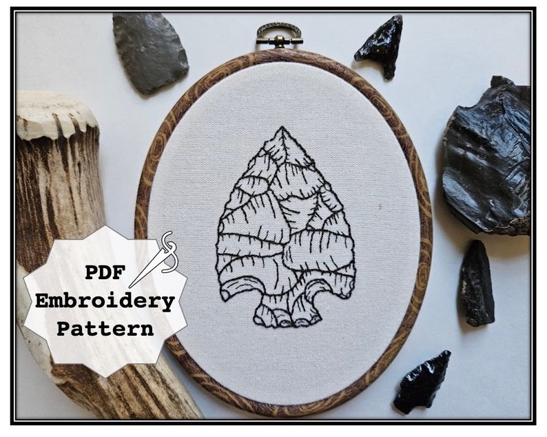 Detailed Arrowhead/projectile Point Embroidery Pattern - Etsy