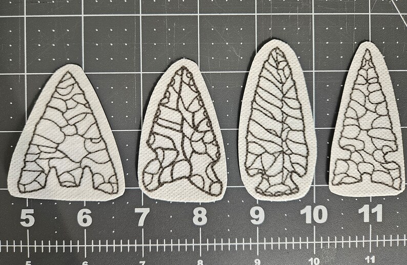 Arrowheads/ Projectile Points Stick and Stitch Transfer Embroidery ...