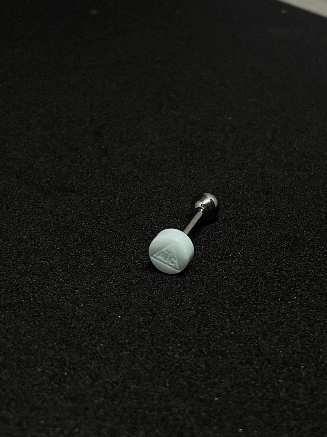 Blue Pill Shaped Tongue Stud, Titanium Steel Tongue Stud, Tongue ...