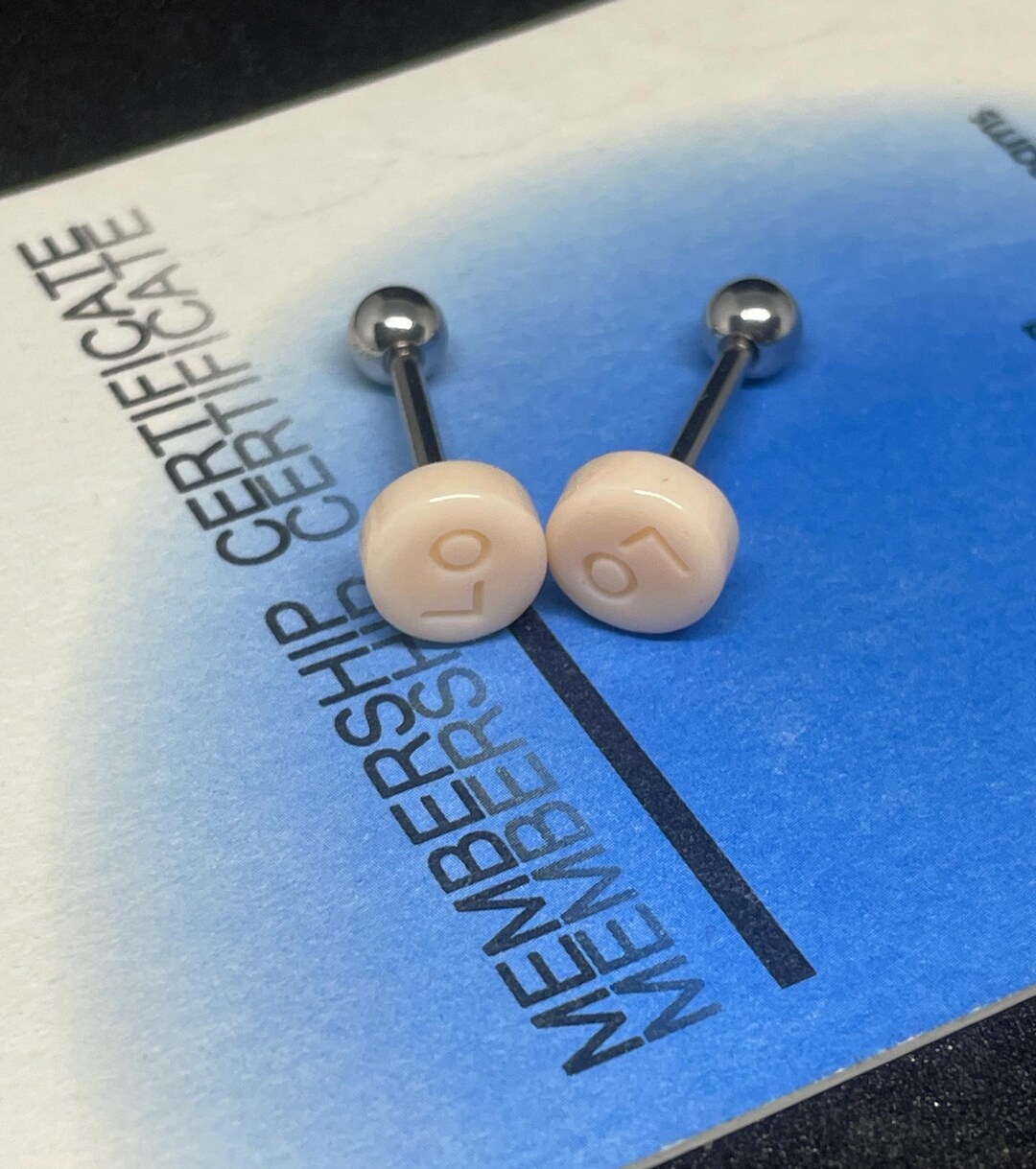 Trazodone Pill Shaped Tongue Stud, Titanium Tongue Stud, Tongue Barbell ...