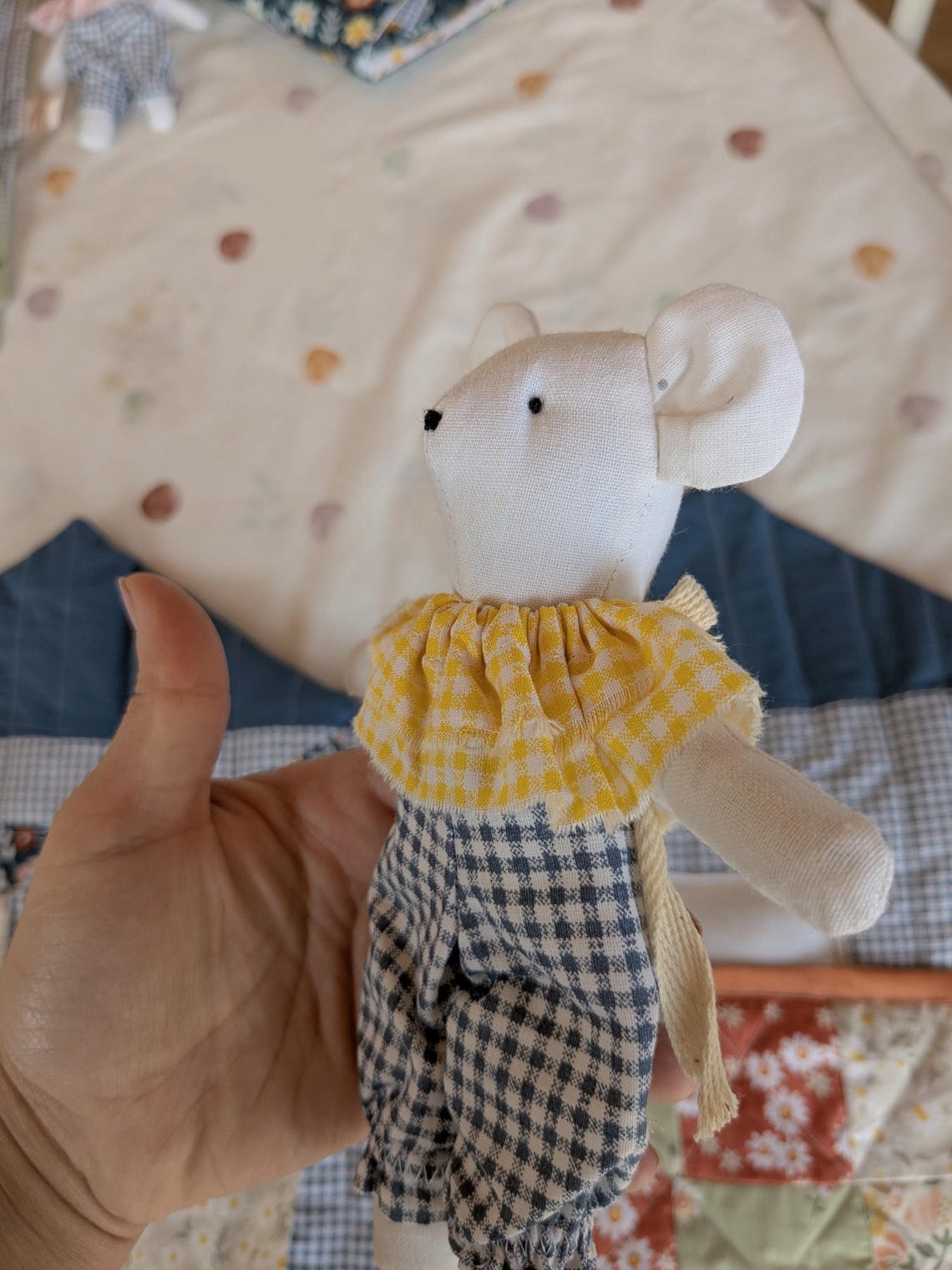 Handmade Dollhouse Made by Fabric, Tiny Mouse House, Soft Home, Waldorf ...