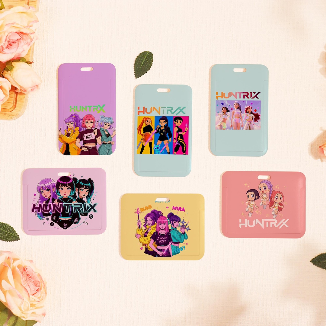 Huntrix Hard Customized Badge Holder, New Slide Closure Id Holder, K ...