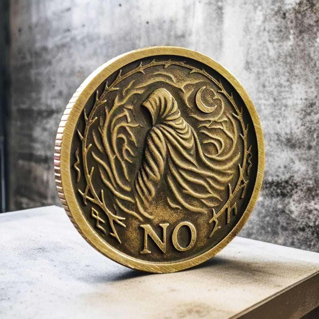 Fate’s Whisper Yes & No Coin – Ancient Brass Decision Coin | Limited ...