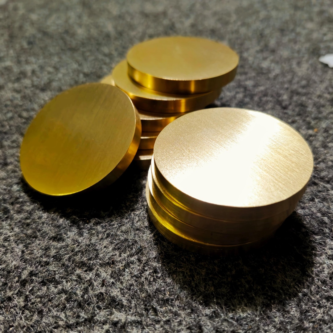 35pcs | 40mm X 4mm Solid Brass Coins Blanks| Blanks for Laser Engraving ...