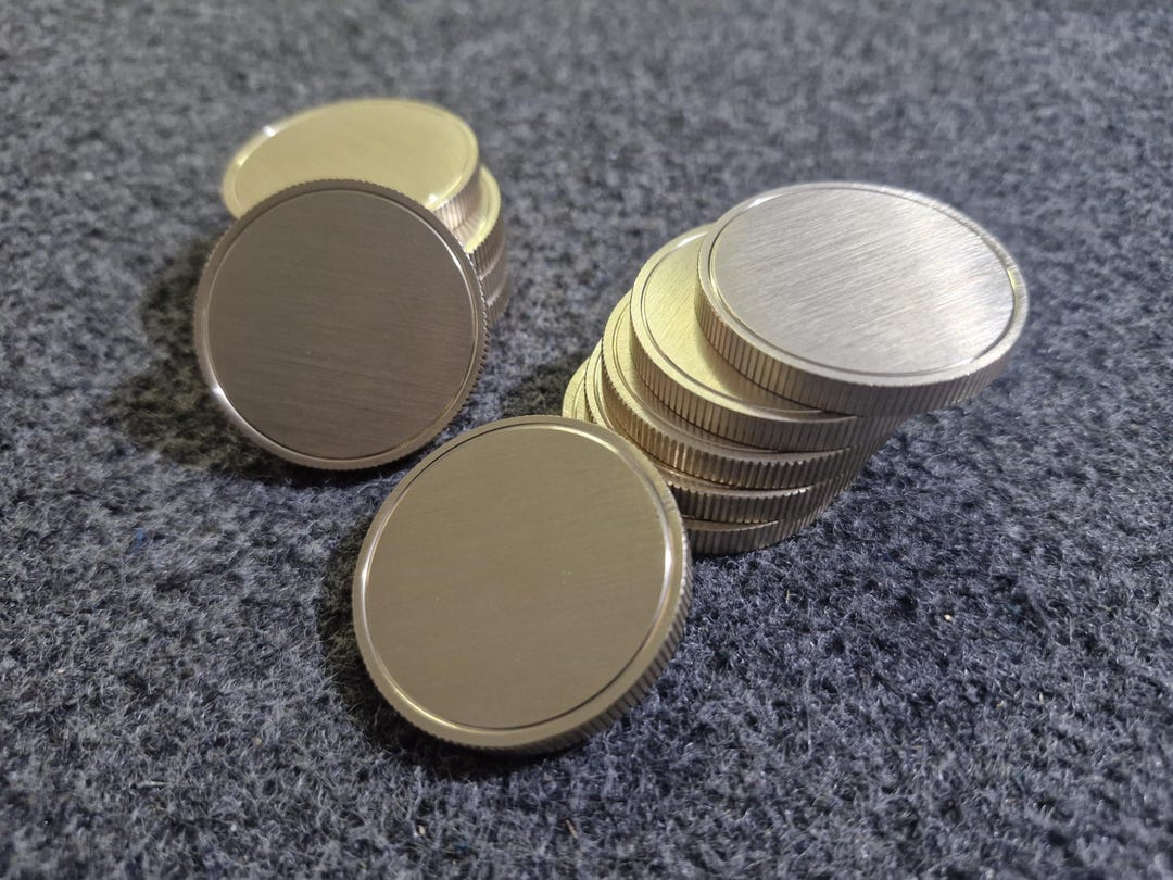 35 PCS | 50mm X 3mm Solid Brass Coins Blanks| Blanks for Laser ...