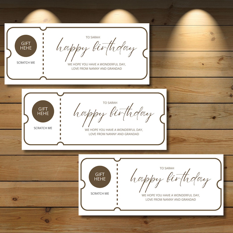 Custom Scratch off Card - Etsy