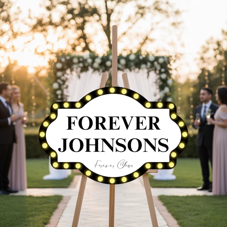 Wedding Marquee Sign Template, Entrance Decor (canva Digital Download ...