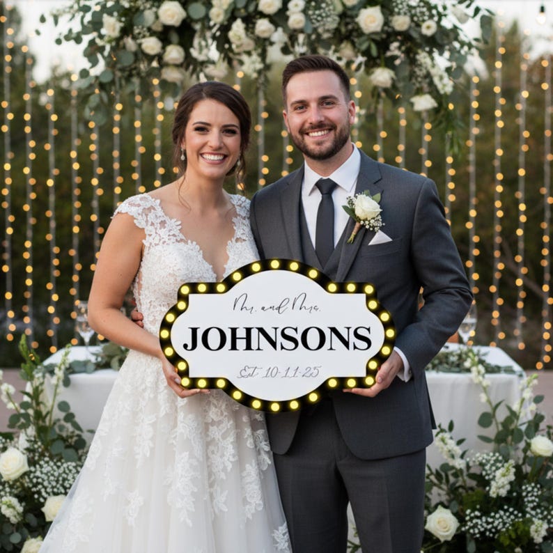 Wedding Marquee Sign Template, Entrance Decor (canva Digital Download ...