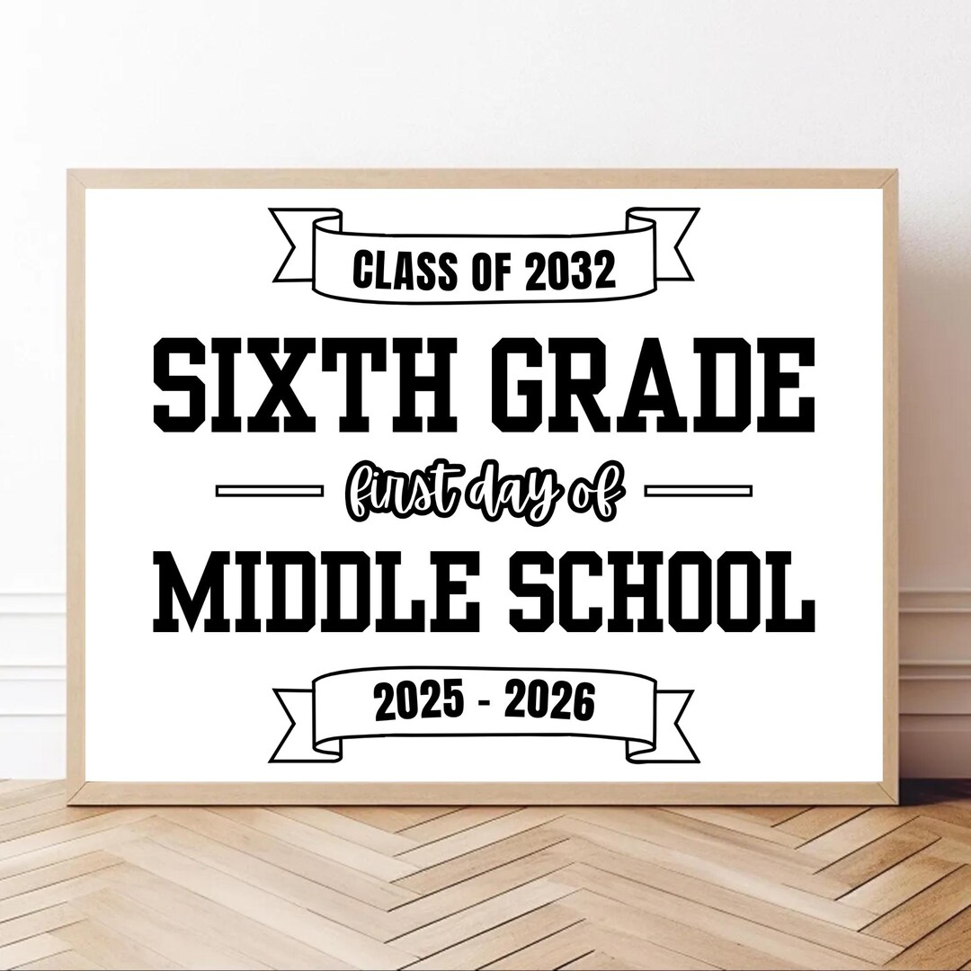 First Day of High School Sign: 9th Grade Photo Prop (digital Download ...