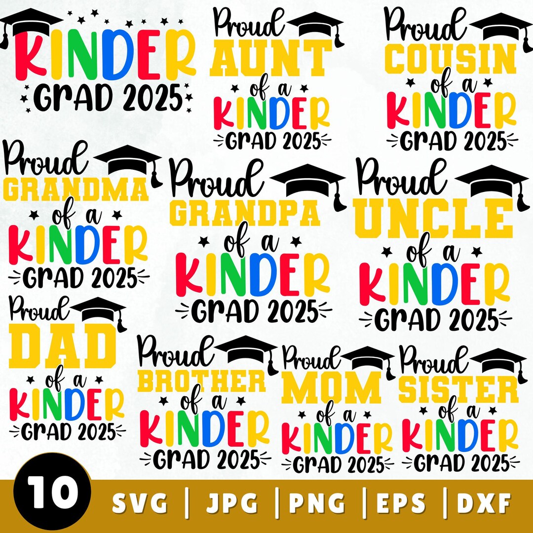 Kinder Grad 2025 SVG Bundle: Proud Family Cut Files (digital Download ...