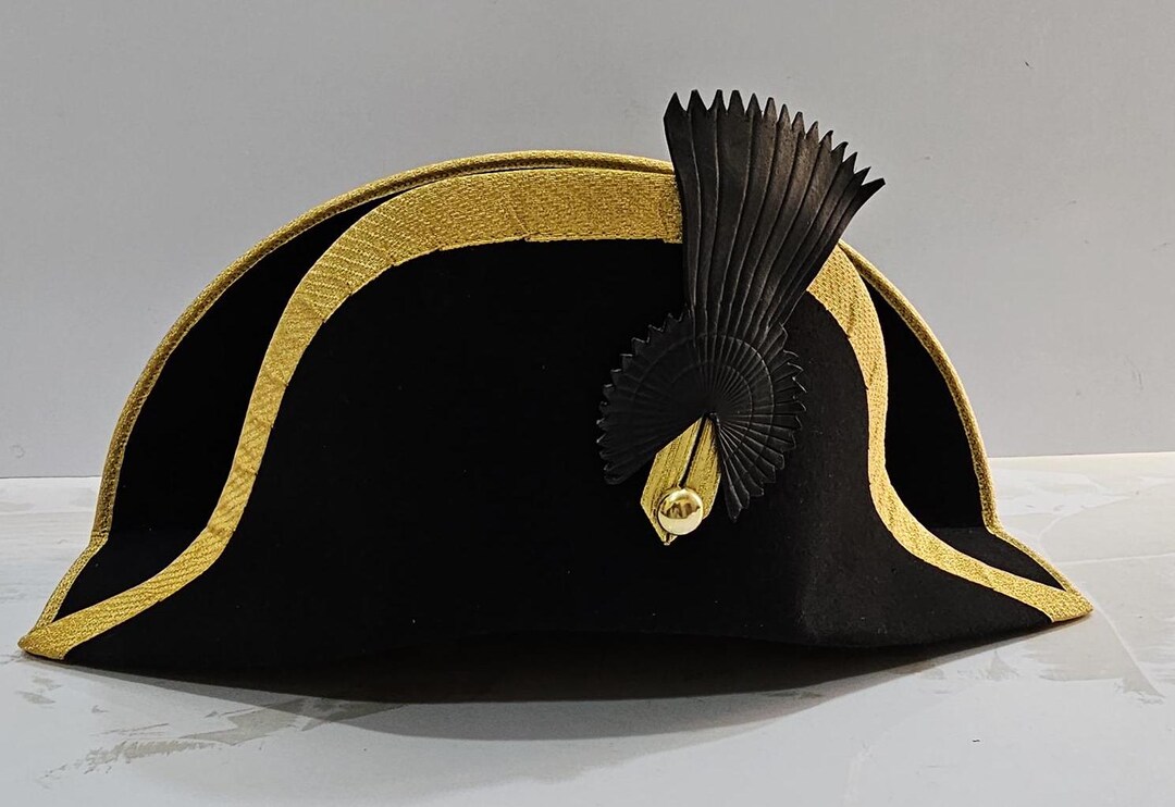 Royal Navy Bicorne With Gold Trim - British Cocked Hat - Admiral ...