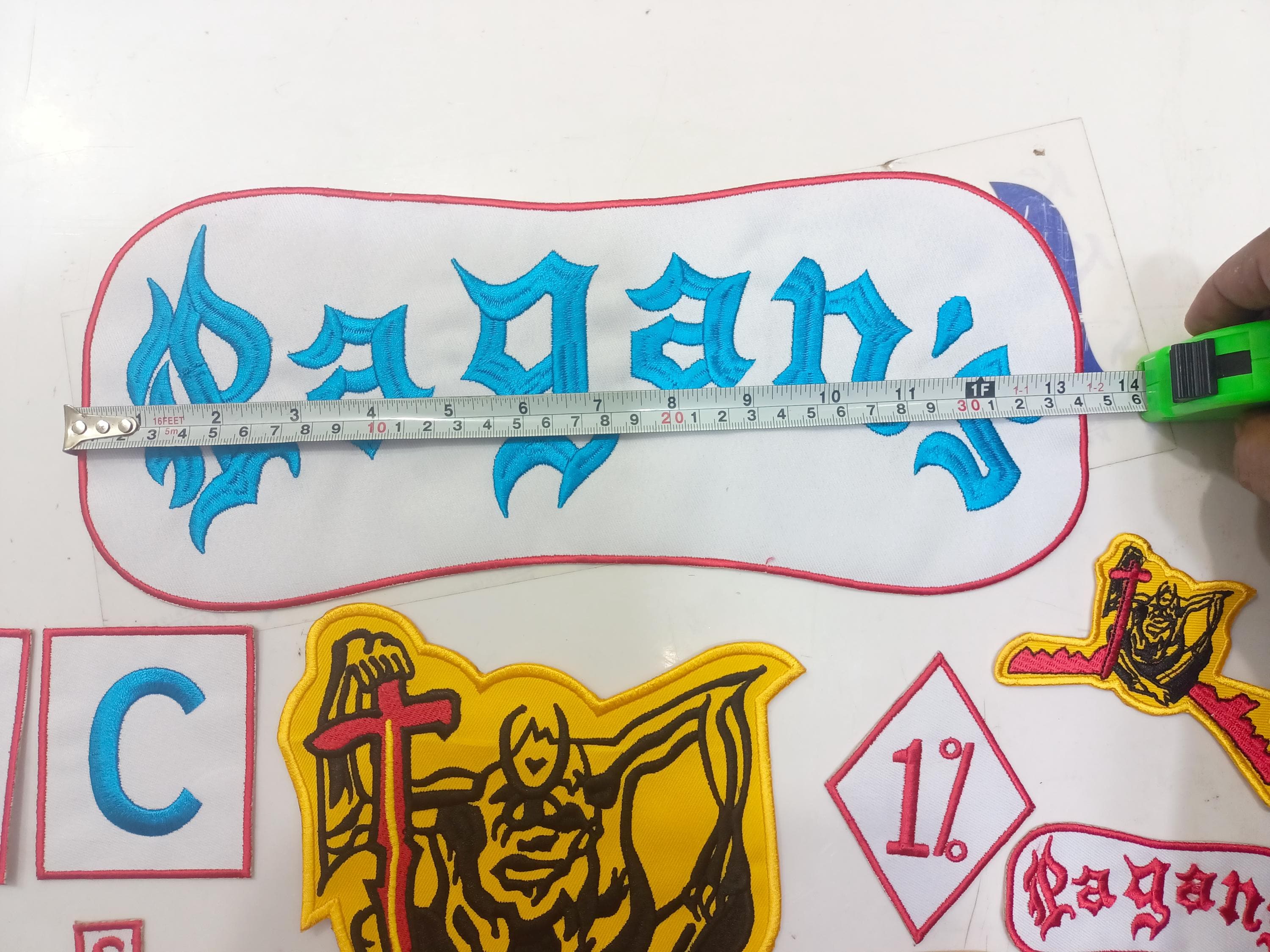 Pagans Mc 1% Embroidery Patch Full Set Iron on for Biker Jackets and ...