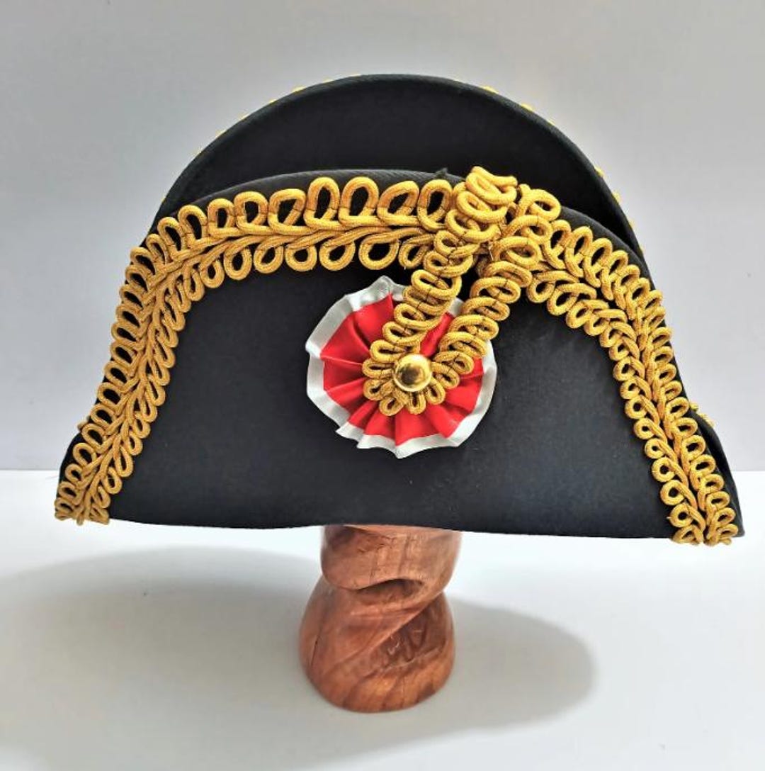 Napoleon Bicorne With Gold Trim - American Cocked Hat - Red White Blue ...