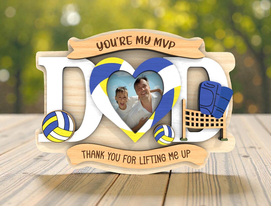 Dad Volleyball Photo Frame SVG, You’re My MVP Dad Sign, Volleyball ...