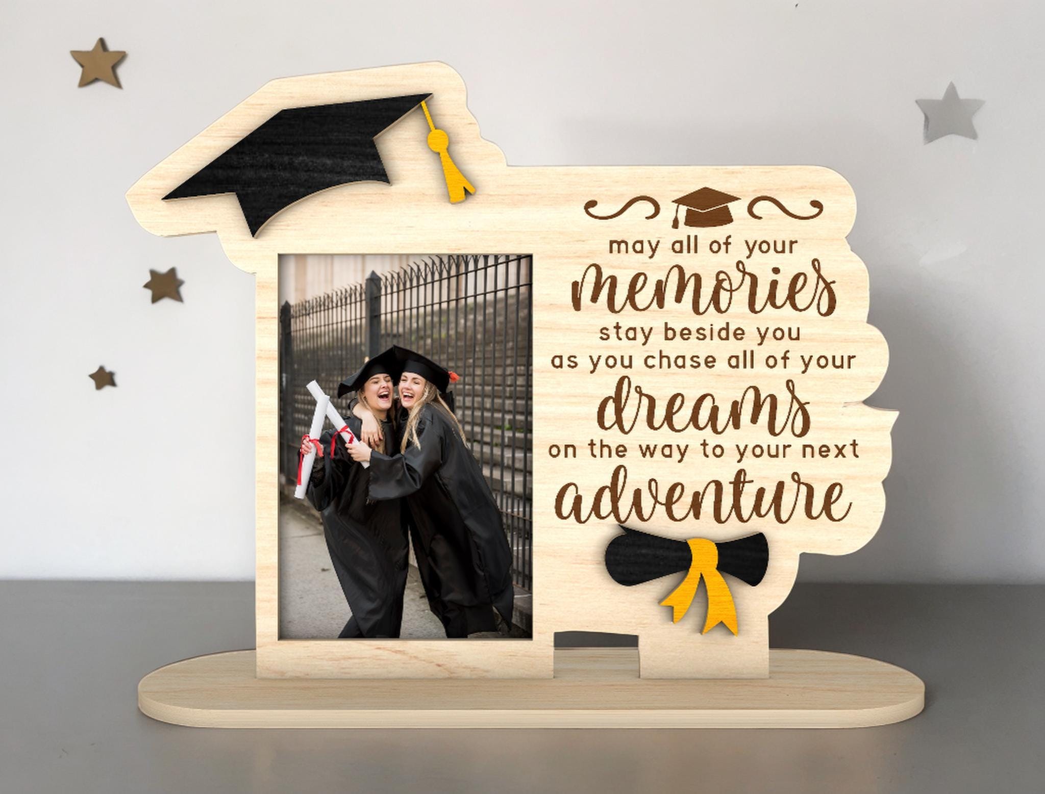 Graduation Photo Frame Standing Cut File Svg , Graduation Picture Frame ...
