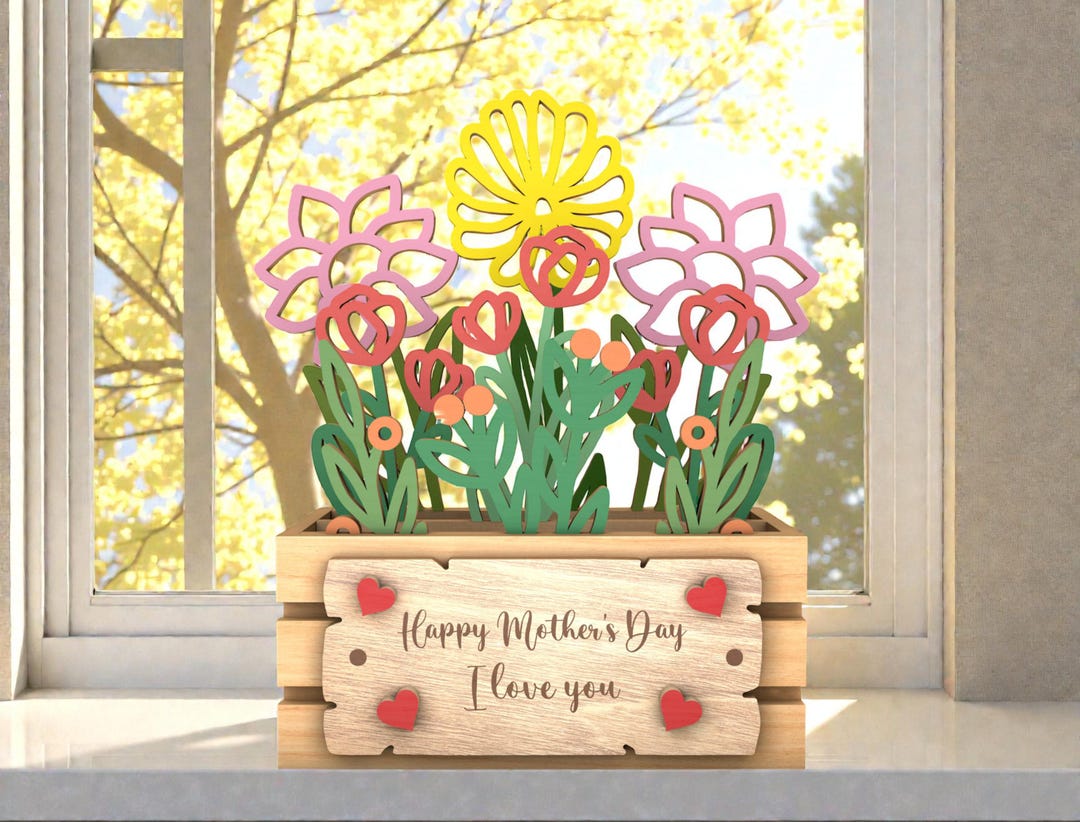 Mother’s Day Flower Box SVG , Happy Mothers Day Layered Planter Svg ...