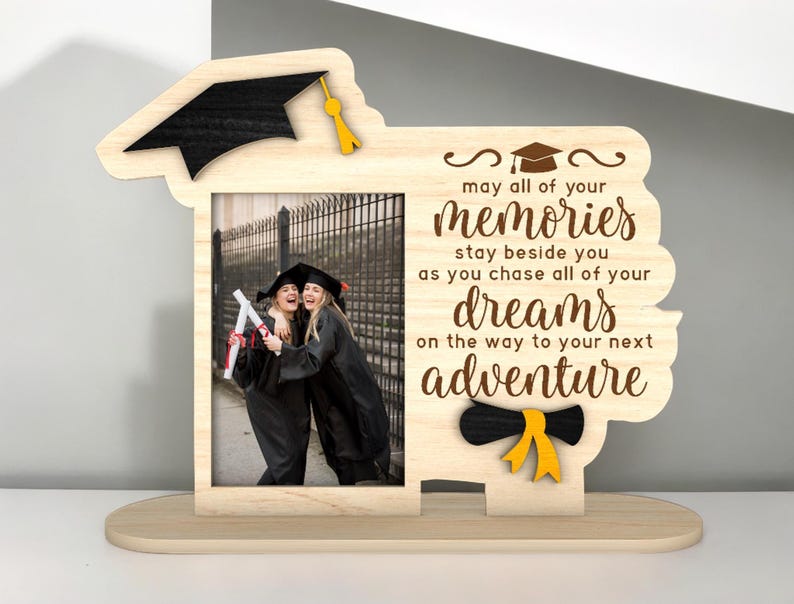 Graduation Photo Frame Standing Cut File Svg , Graduation Picture Frame ...