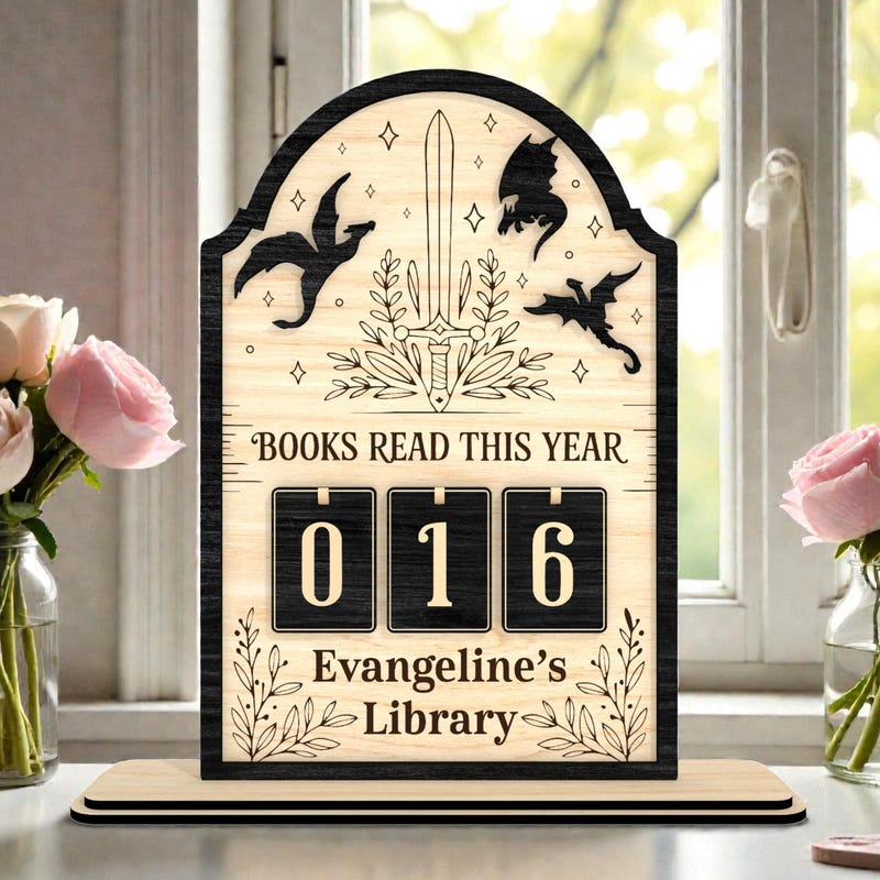 Book Count Dragon - Etsy