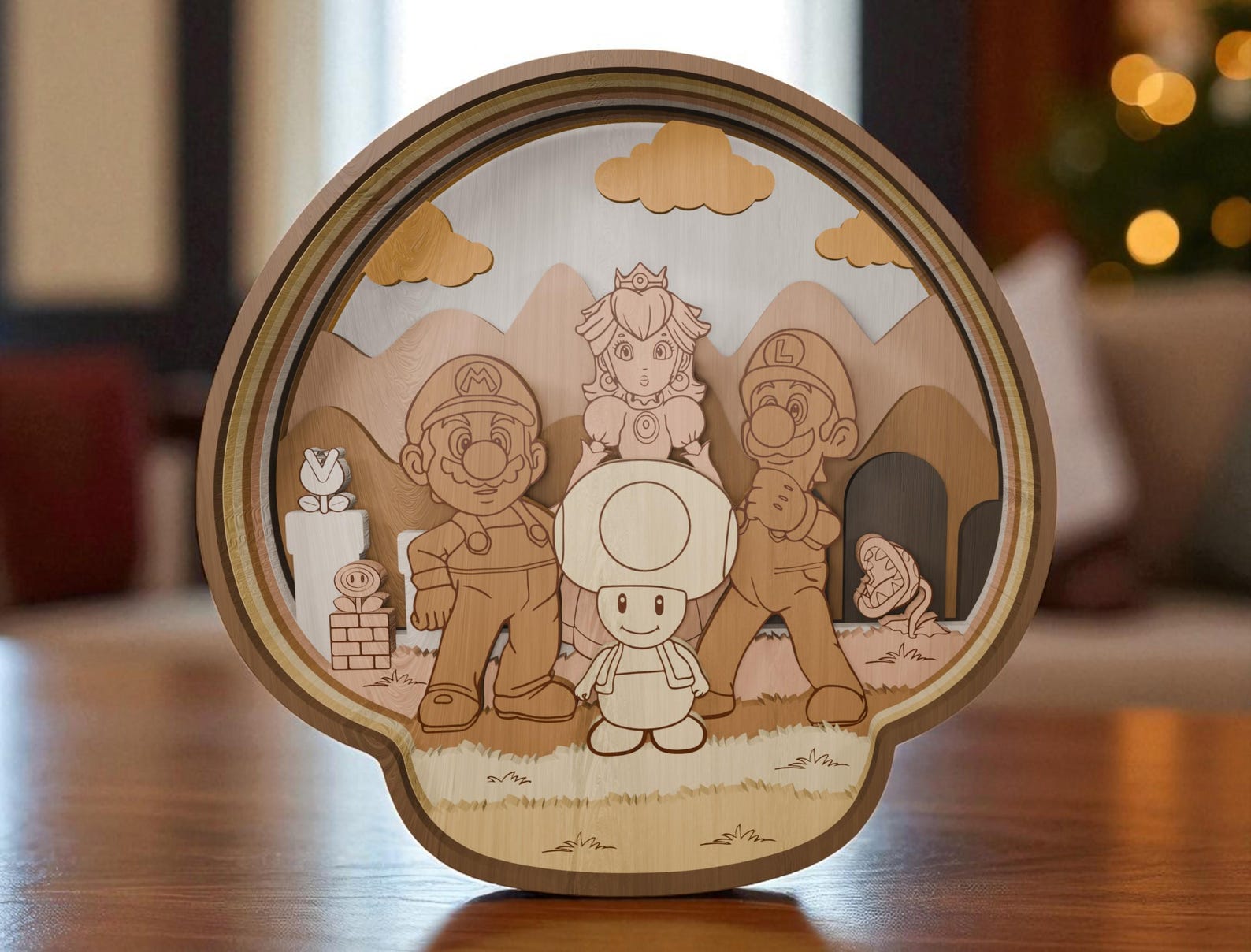 Mushroom House Multilayer Laser Cut File Svg,video Games Layered Shadow ...