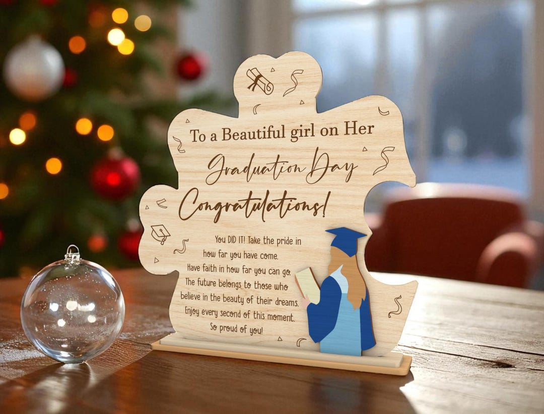 Graduation Day Gift for Girl SVG, Graduation Sign Laser Cut File ...