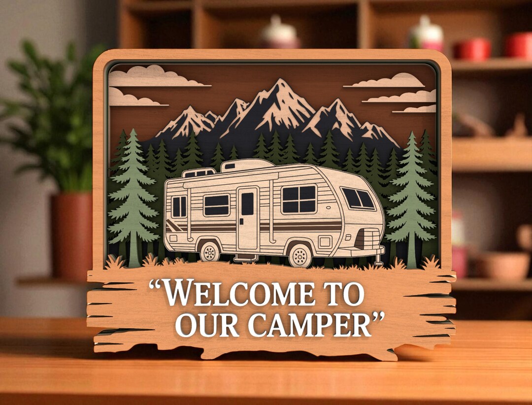 Welcome to Our Camper Laser Cut Files Svg,rv Camper Sign Svg,mountain ...
