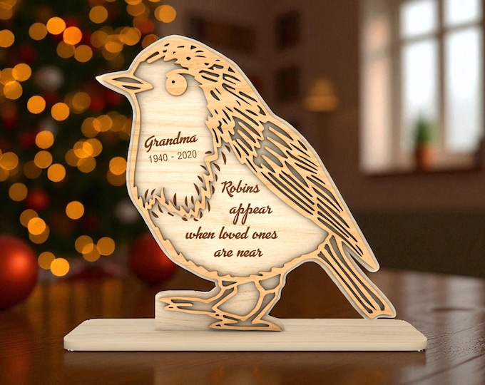 Personalized Angel Memorial Sign SVG, Robin Bird Memorial Sign Svg,loss ...