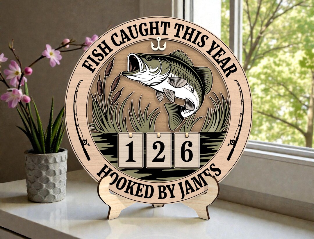 Personalized Fishing Tracker SVG, Angler Log Laser Cut File, Fish ...