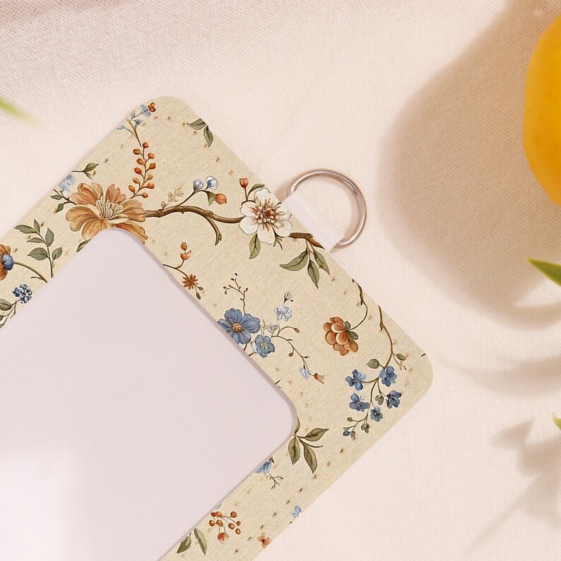 Vintage Floral ID Badge Holder for Professionals, Customized Nurse ...