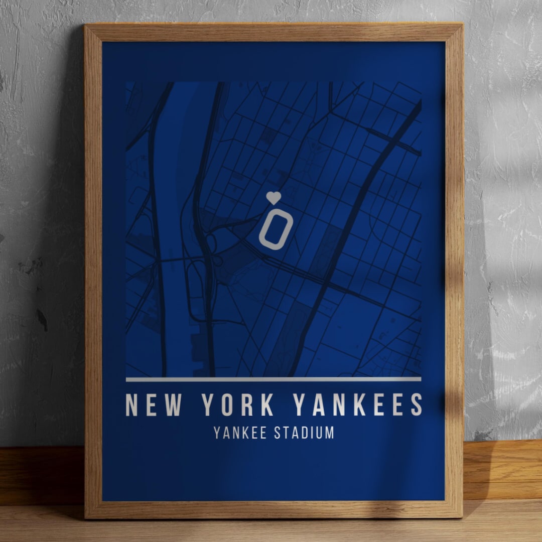 New York Yankees Poster, Yankee Stadium Baseball Print, Baseball Wall ...