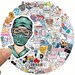 100 Nurse Stickers, Assorted Self Adhesive Waterproof Stickers ...