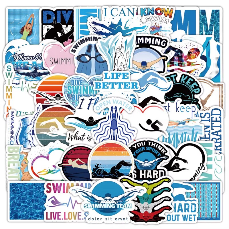Swimmer Decal - Etsy